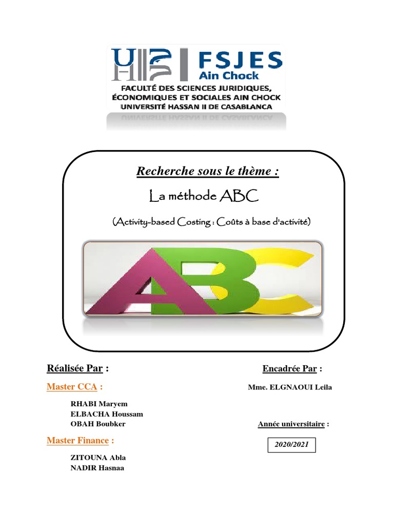 Avantages et Inconvénients de la méthode ABC | PDF | Cost accounting ...