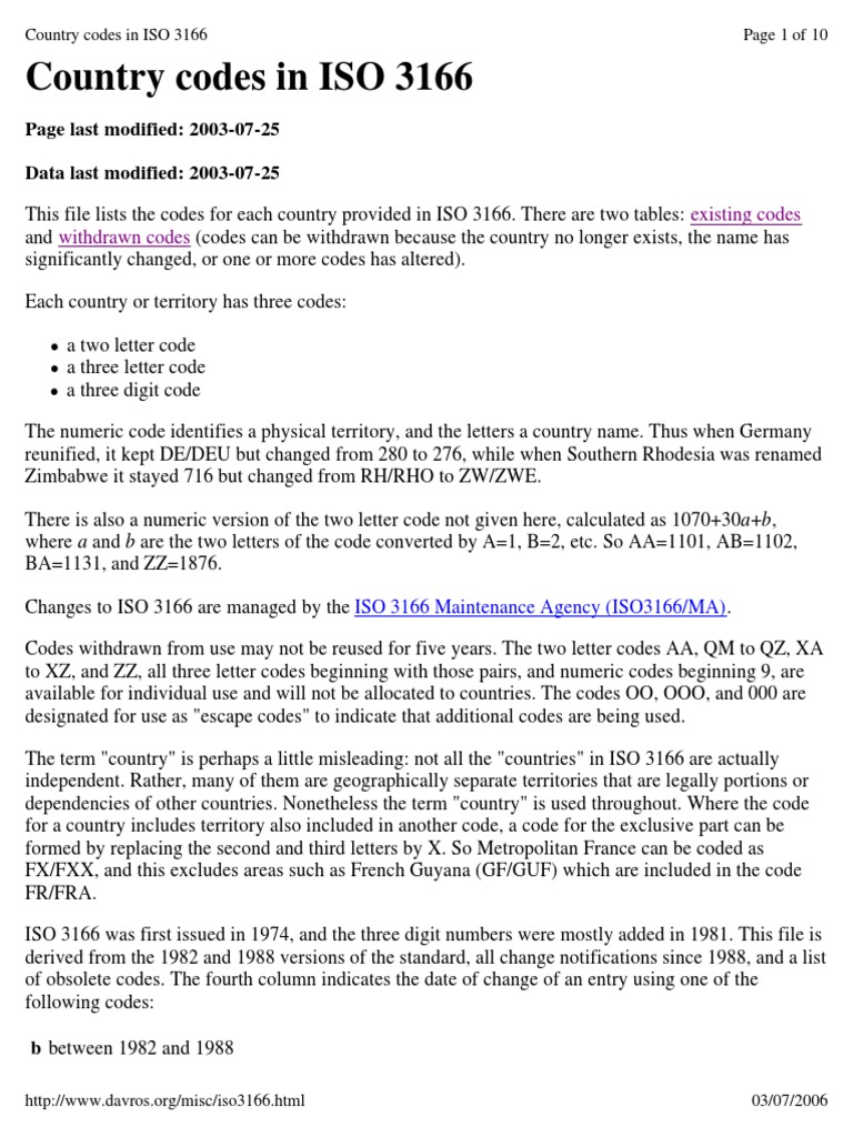 A Comprehensive Guide to Country Codes According to ISO 3166 Standards ...