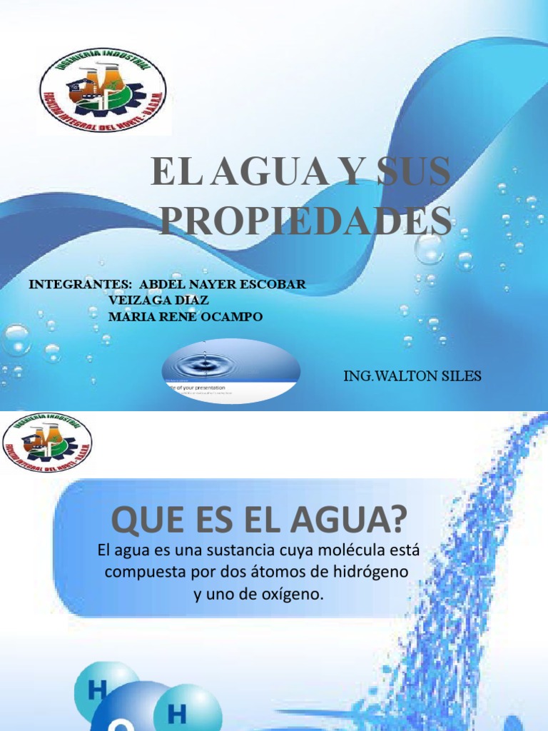 El Agua Y Sus Propiedades Pag 1 19 Pdf Agua Calor