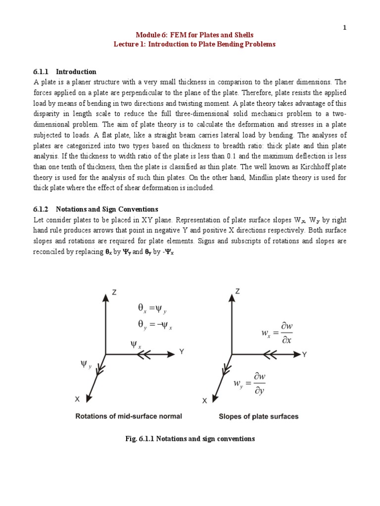 Plates and Shell | PDF | Stress (Mechanics) | Bending