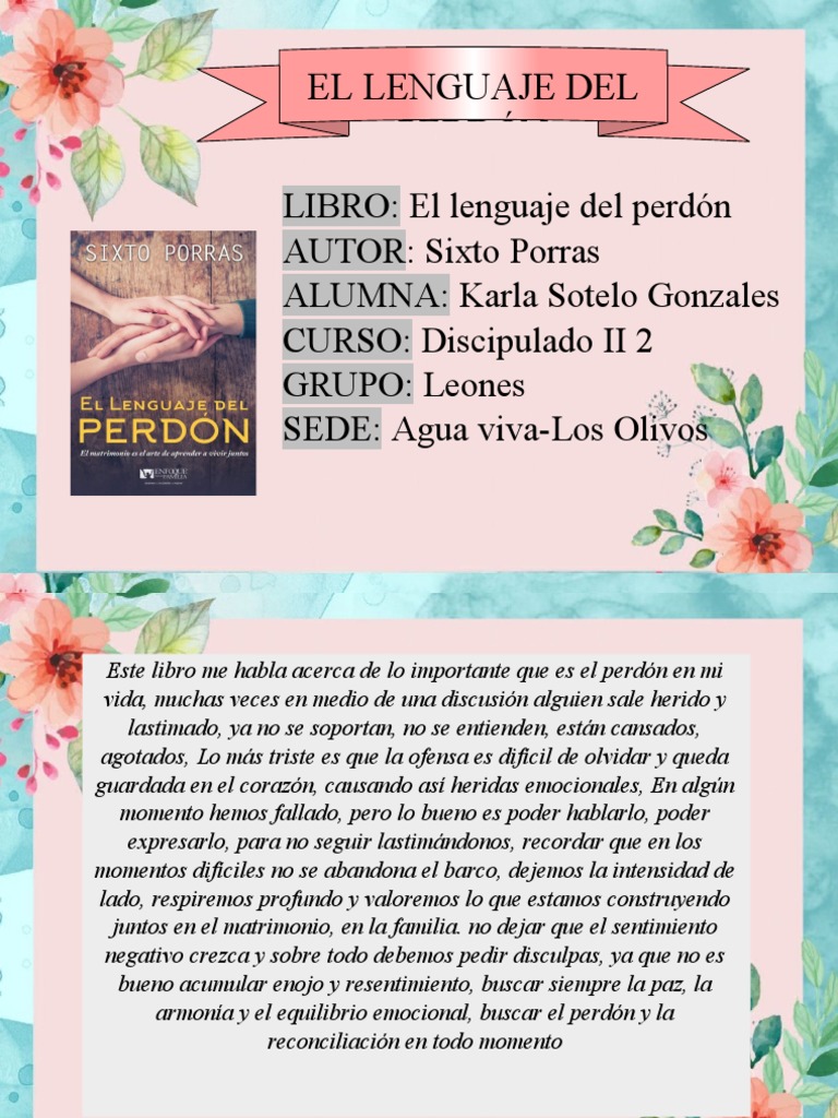 Lenguaje Del Perdon - Karla Sotelo | PDF | Perdón | Amor