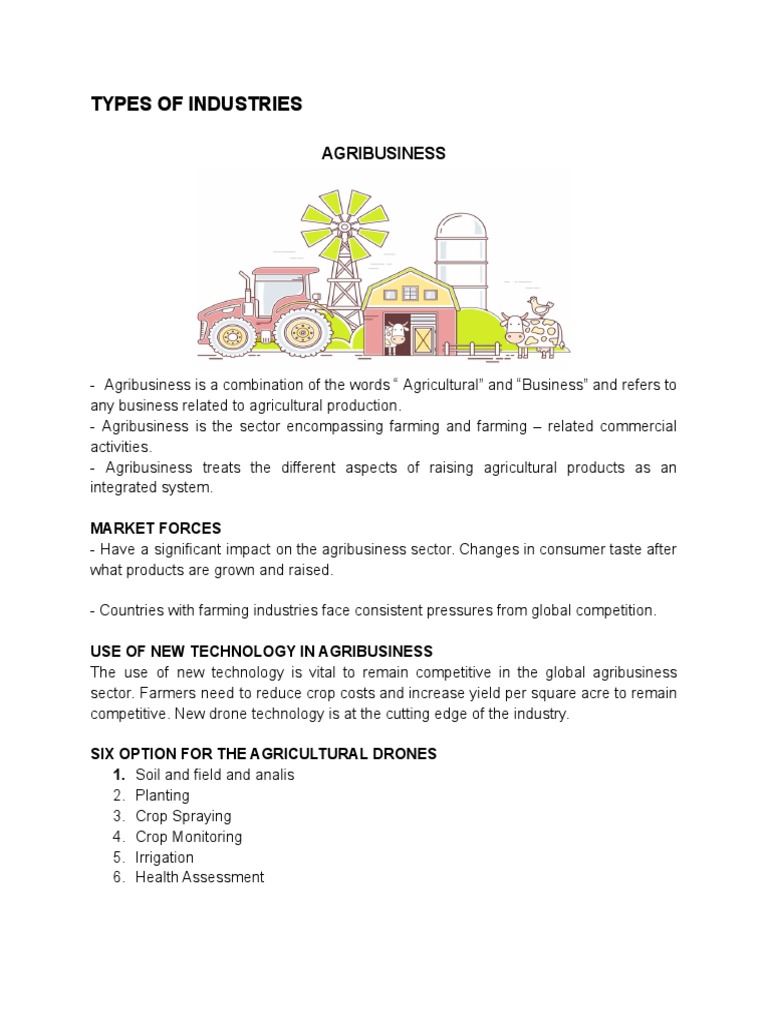 Types of Industries | PDF | Retail | Agriculture