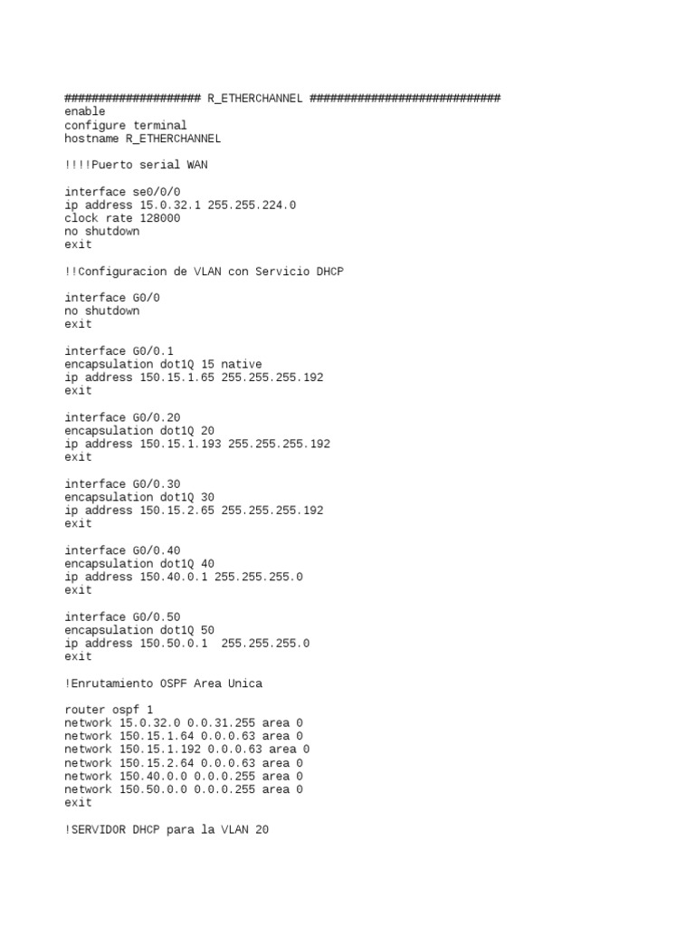 Cisco Script Vlan DHCP | PDF | Transmisión de datos | Estándares ...