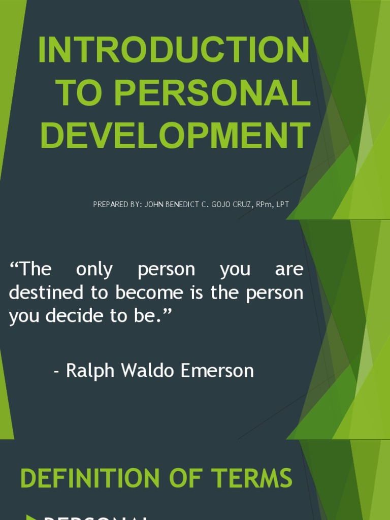 Chapter 1 Introduction To Personal Development | PDF | Adolescence | Self