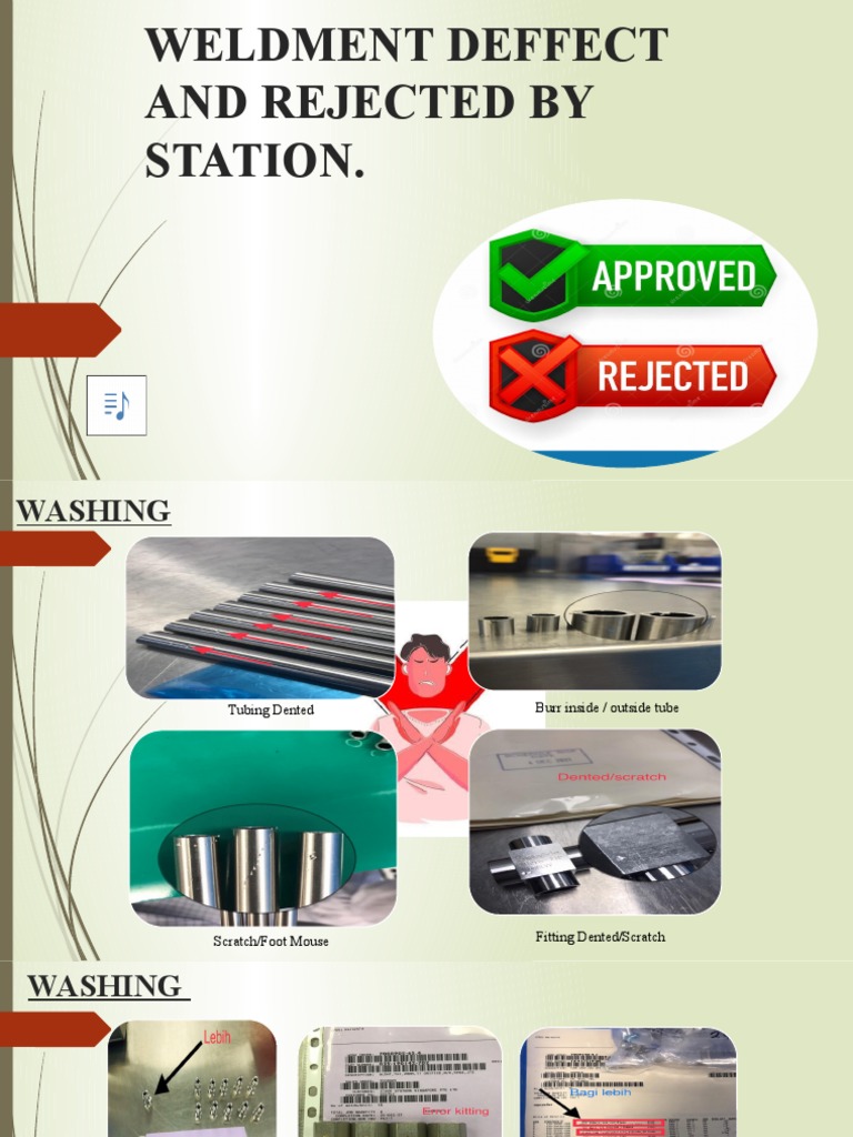 Weldment Deffect and Rejected by Station | PDF | Construction | Welding
