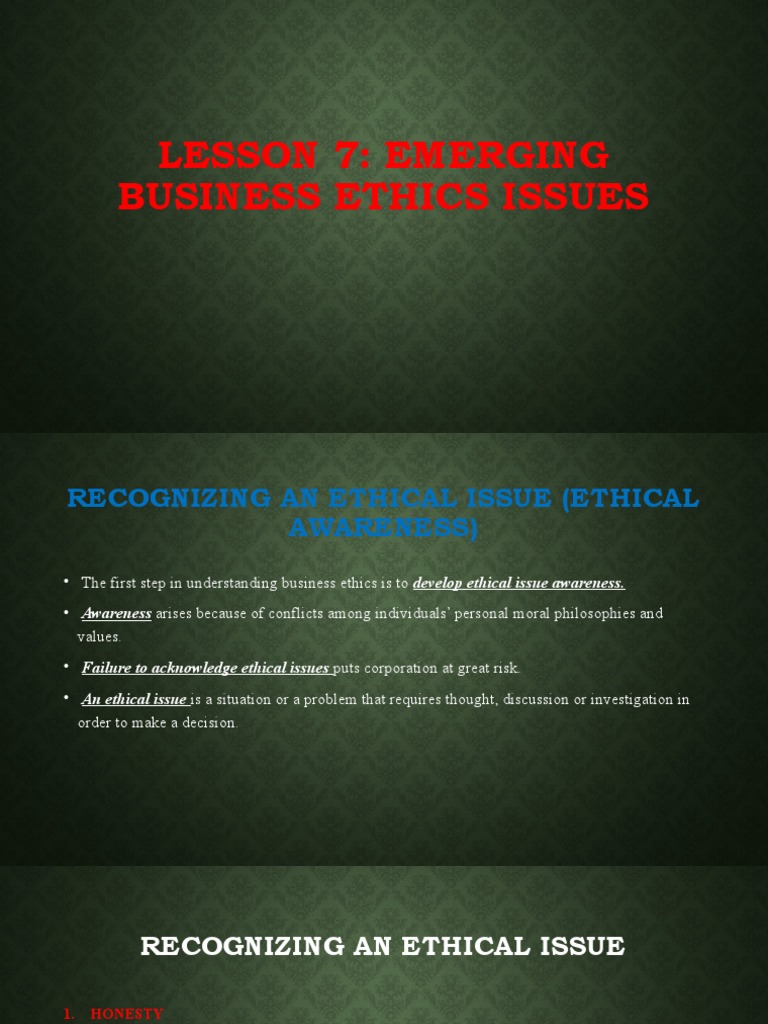 M - Chapter 4 Emerging Business Ethics | PDF | Social Science