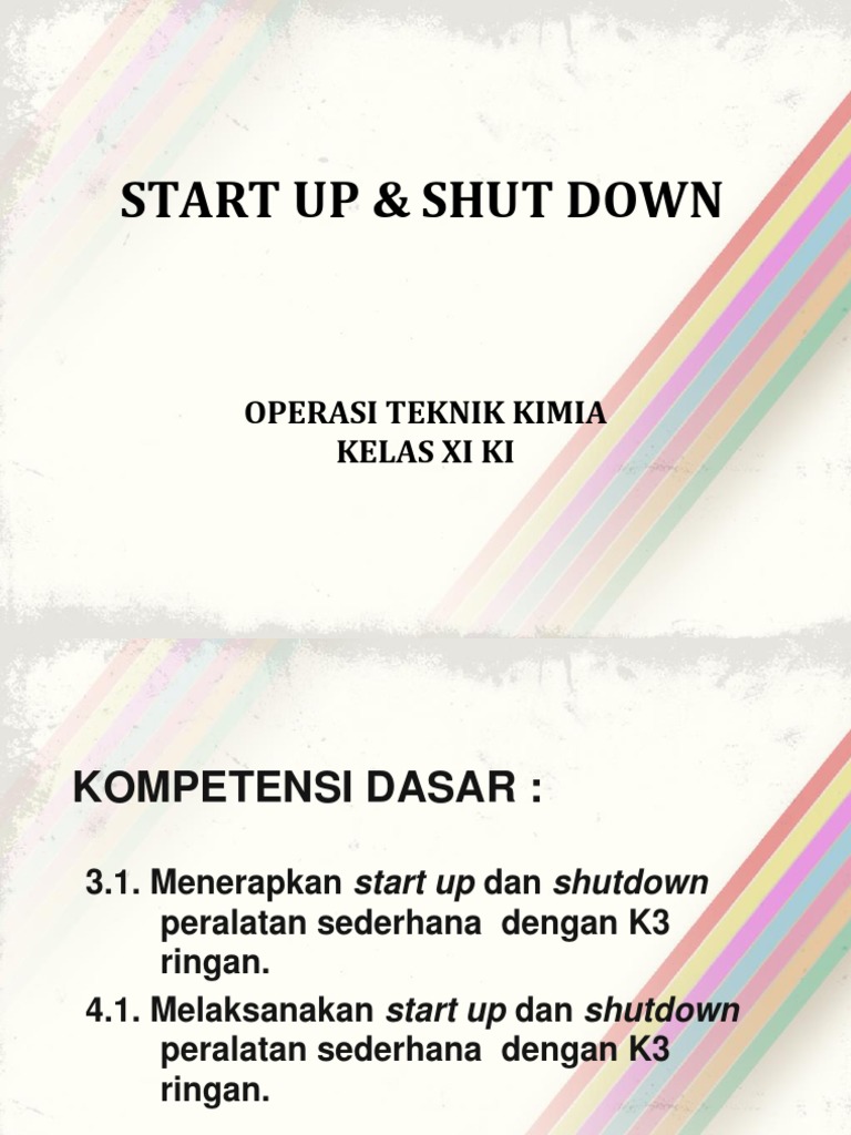 Start Up & Shutdown | PDF