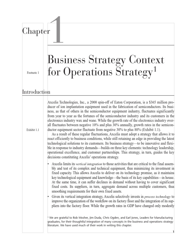 Operations Strategy | PDF | Strategic Management | Swot Analysis