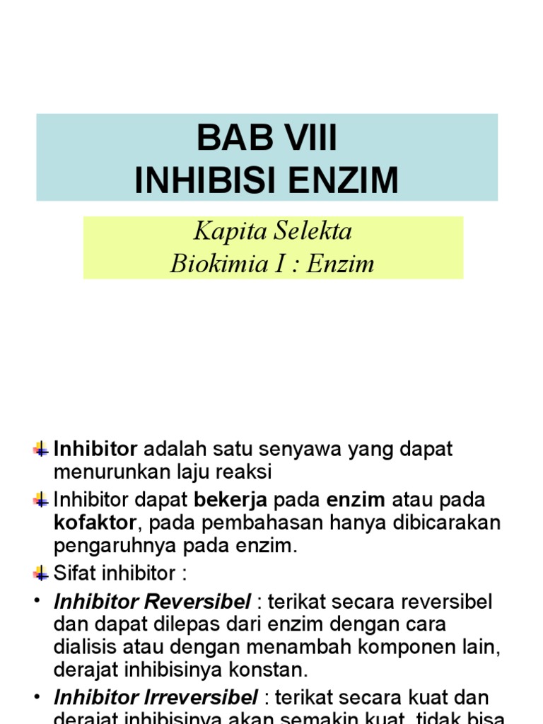 Bab VIII. Inhibisi | PDF