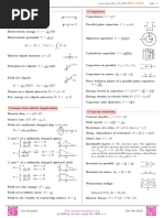 Formula Sheet Class 12.PDF - Google Drive | PDF | Capacitance | Capacitor