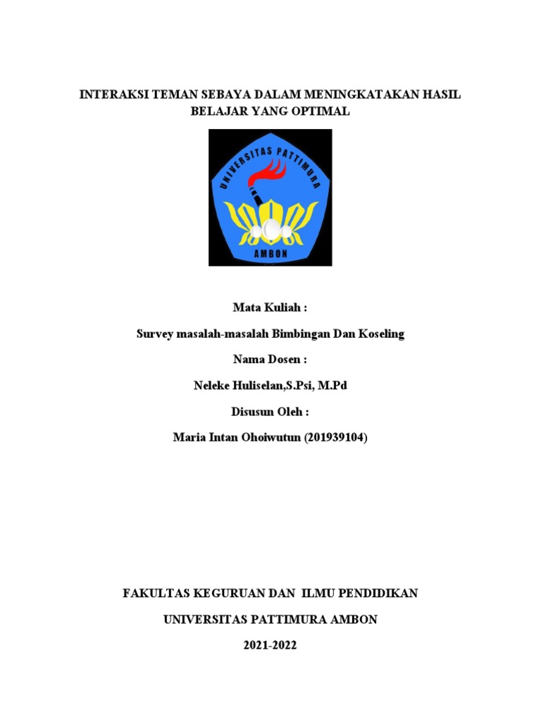 Makalah Maria Intan Ohoiwutun | PDF | Karier & Perkembangan