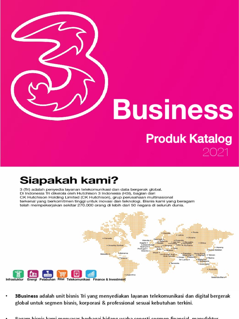 Produk Katalog Layanan Corporate PT Hutschison 3 Indonesia (3 Business) 2021 | PDF