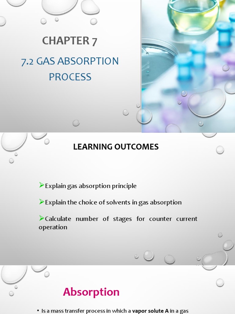 Chapter 7.2 Gas Absorption Process | PDF | Solution | Mole (Unit)