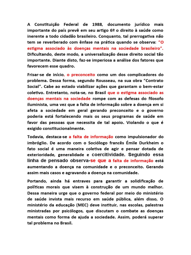 A Constituição Federal de 1988 | PDF