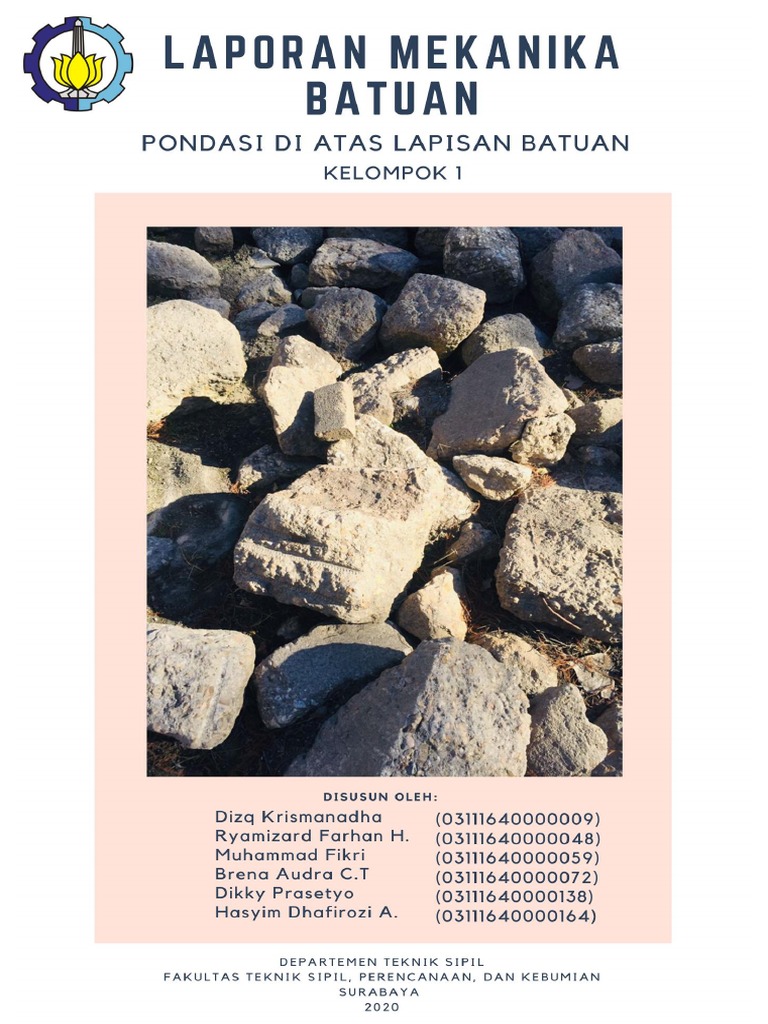 Laporan Praktikum Mekanika Batuan Kelompok 1 | PDF