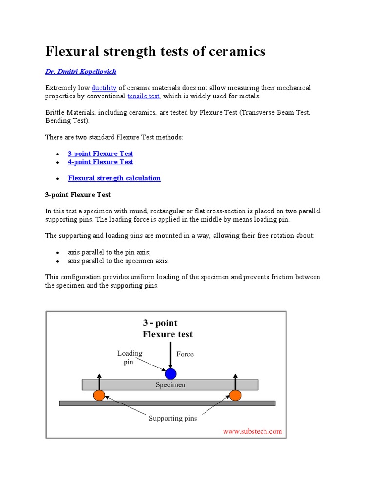 Flexural Strength Tests of Ceramics | PDF | Fracture | Creep (Deformation)