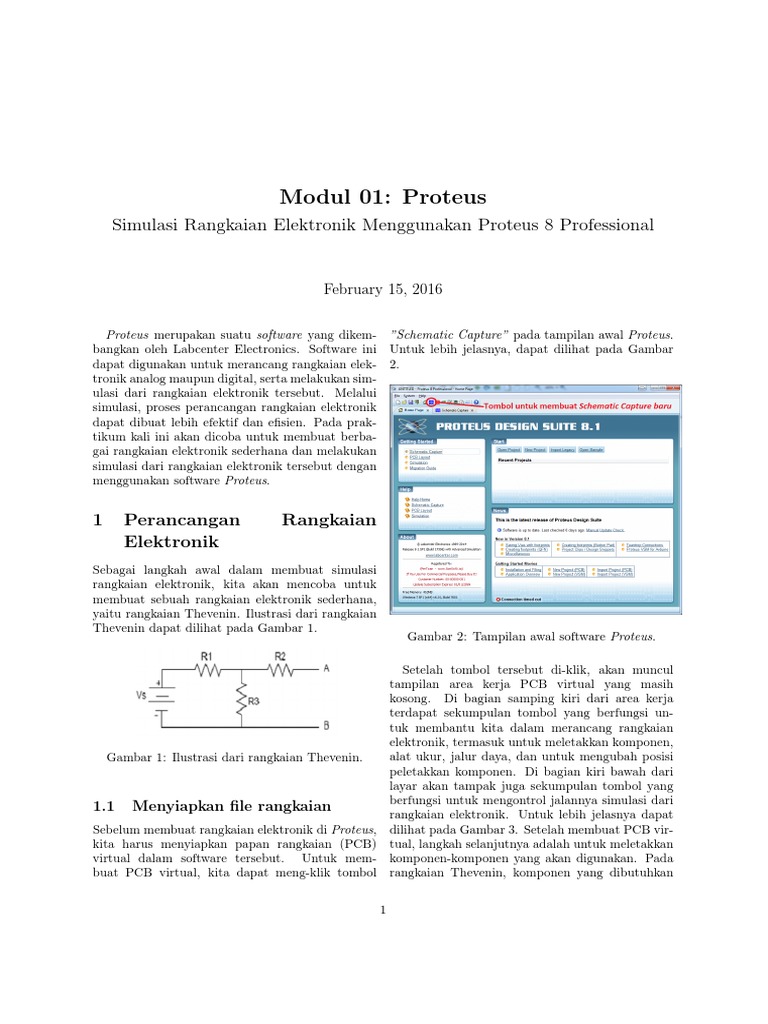 Modul 01 Proteus | PDF