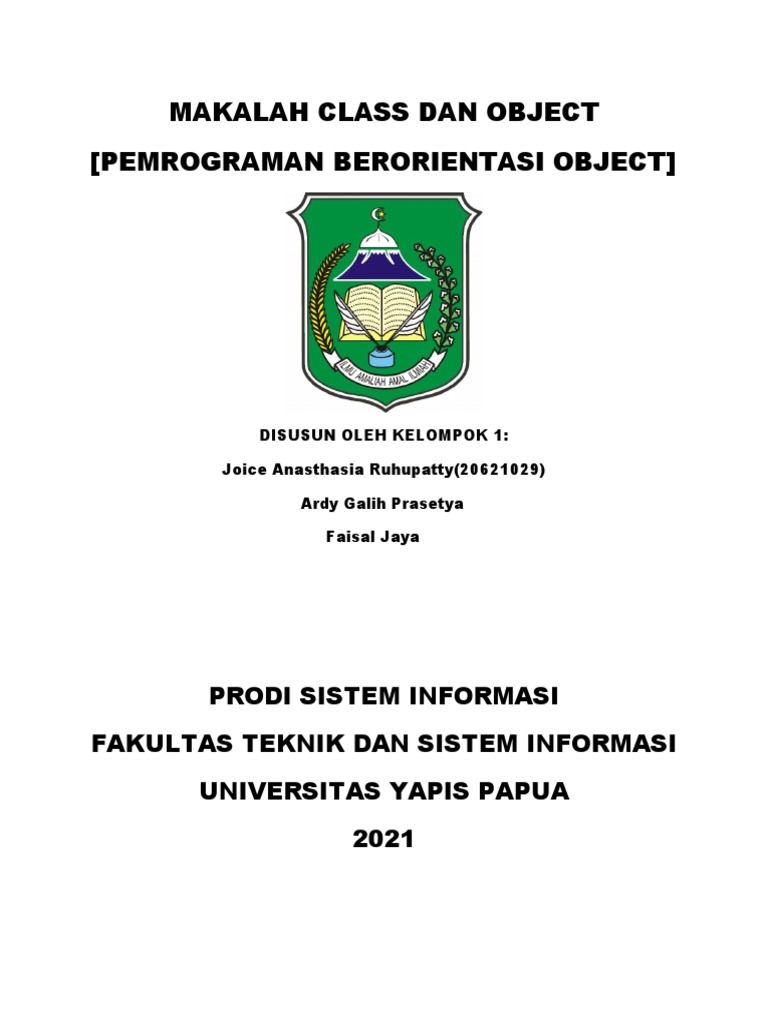 Makalah Class Dan Object | PDF