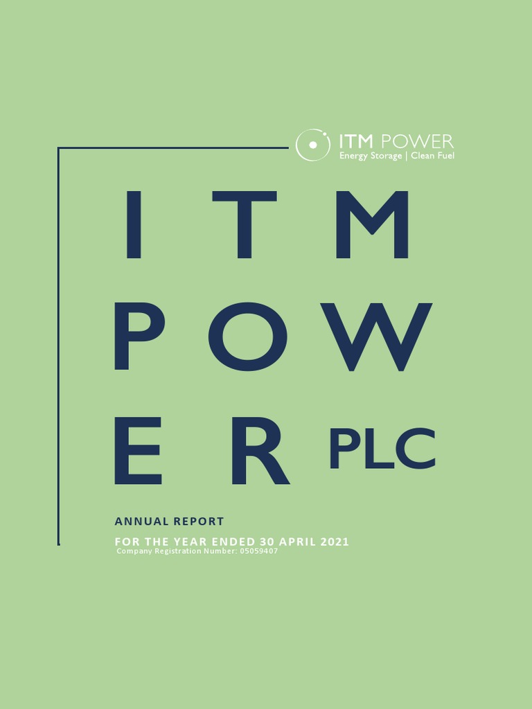 ITM Power Annual Report 2021 | PDF | Alternative Energy