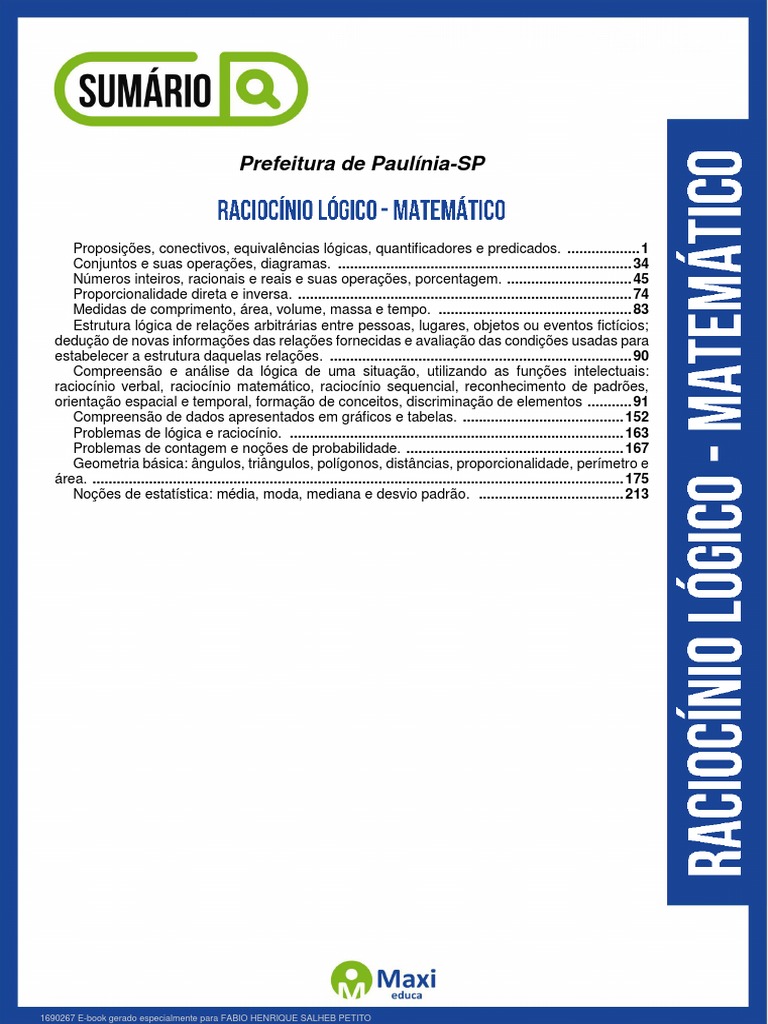 02 Raciocinio Logico Matematico | PDF | Lógica matemática | Lógica