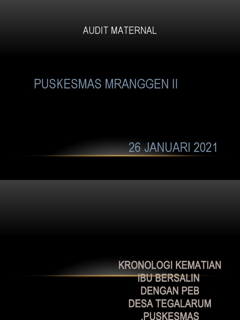 Kronologi Kematian Ibu Bersalin Tegal Arum | PDF