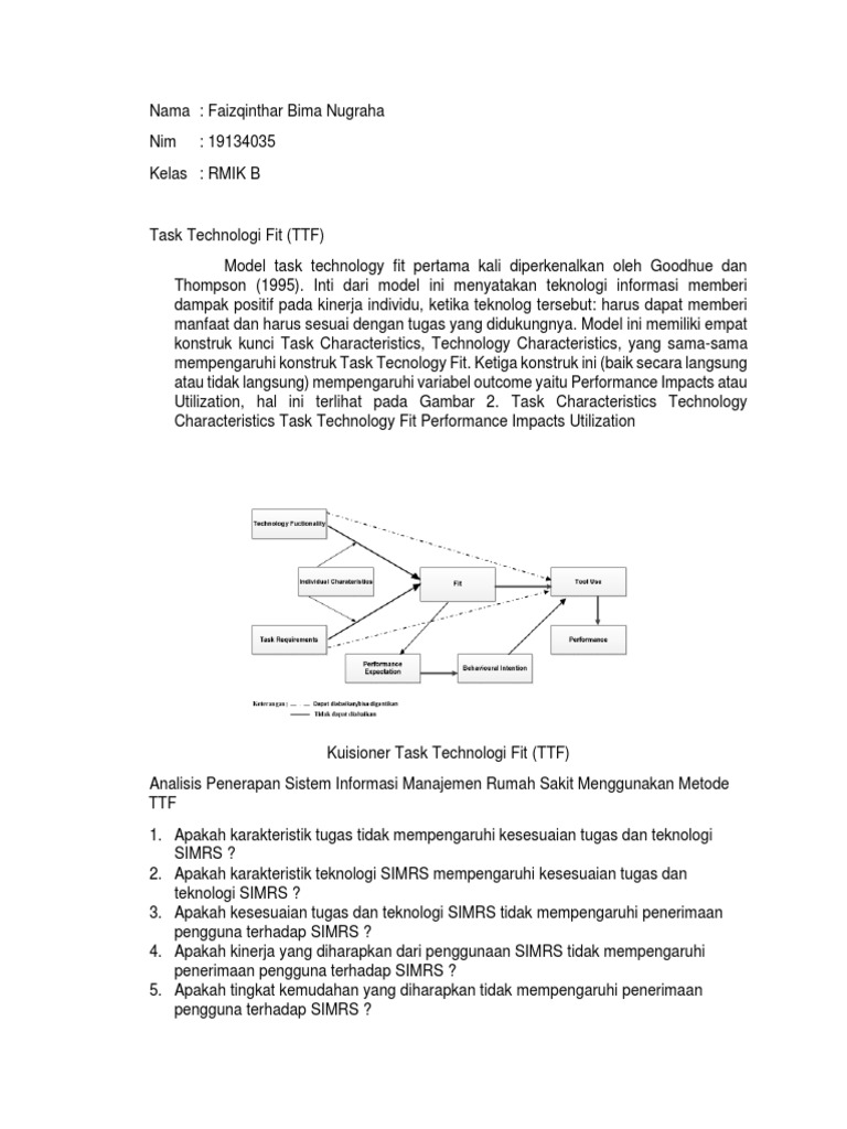 Analisis TTF pada SIMRS Rumah Sakit | PDF | Komputer