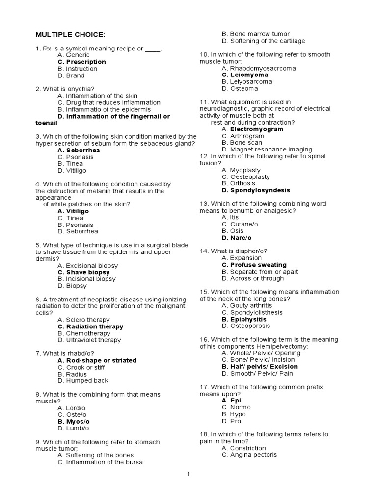 Medical Terminology Quiz | PDF | Defamation | Tort