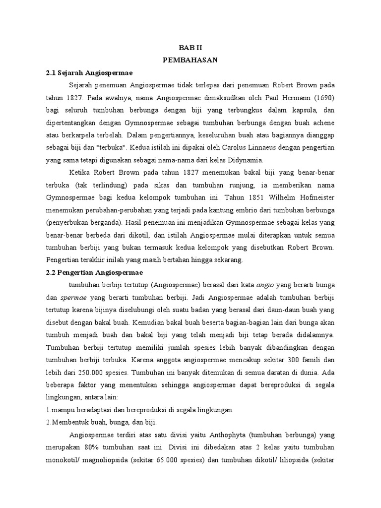 Sejarah dan Ciri Angiospermae | PDF | Griya & Taman | Sains & Matematika