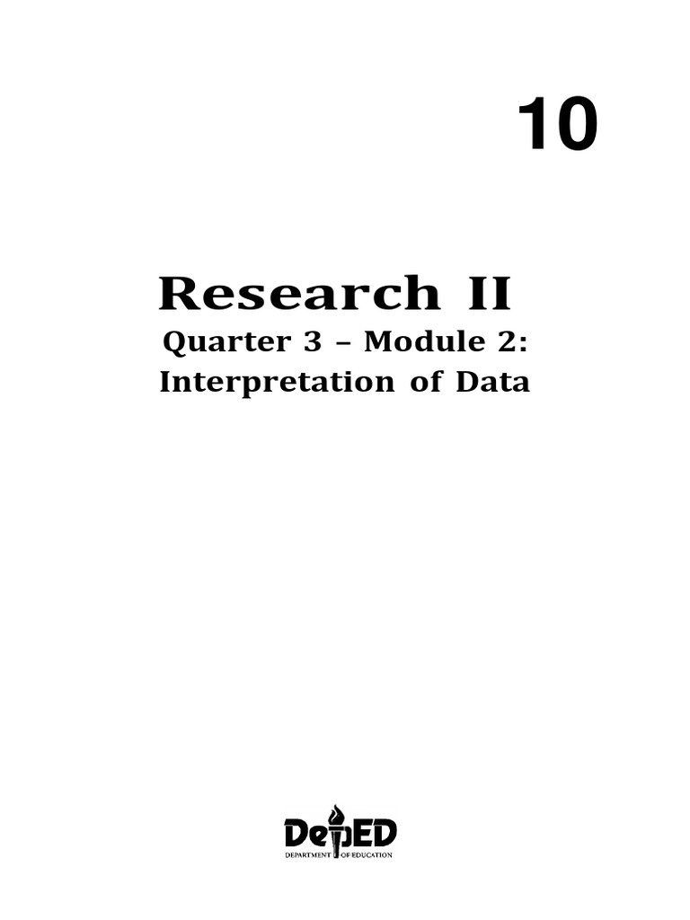 Research II: Quarter 3 - Module 2: Interpretation of Data | PDF ...