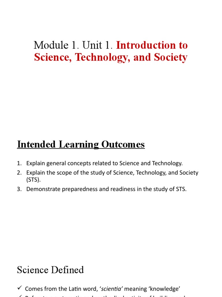 Module 1 Unit 1 - Lecture Slides | Download Free PDF | Science | Knowledge