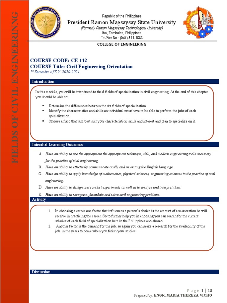 Civil Engineering Fields Explained | PDF | Geotechnical Engineering ...