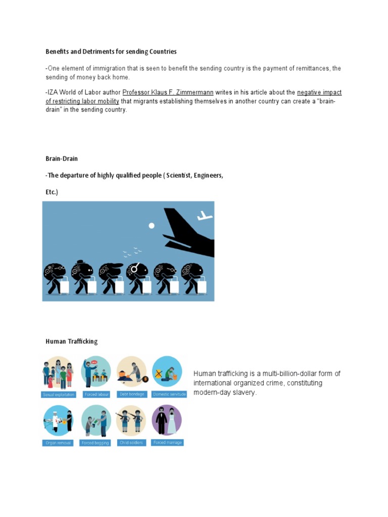 Benefits and Detriments For Sending Countries | PDF
