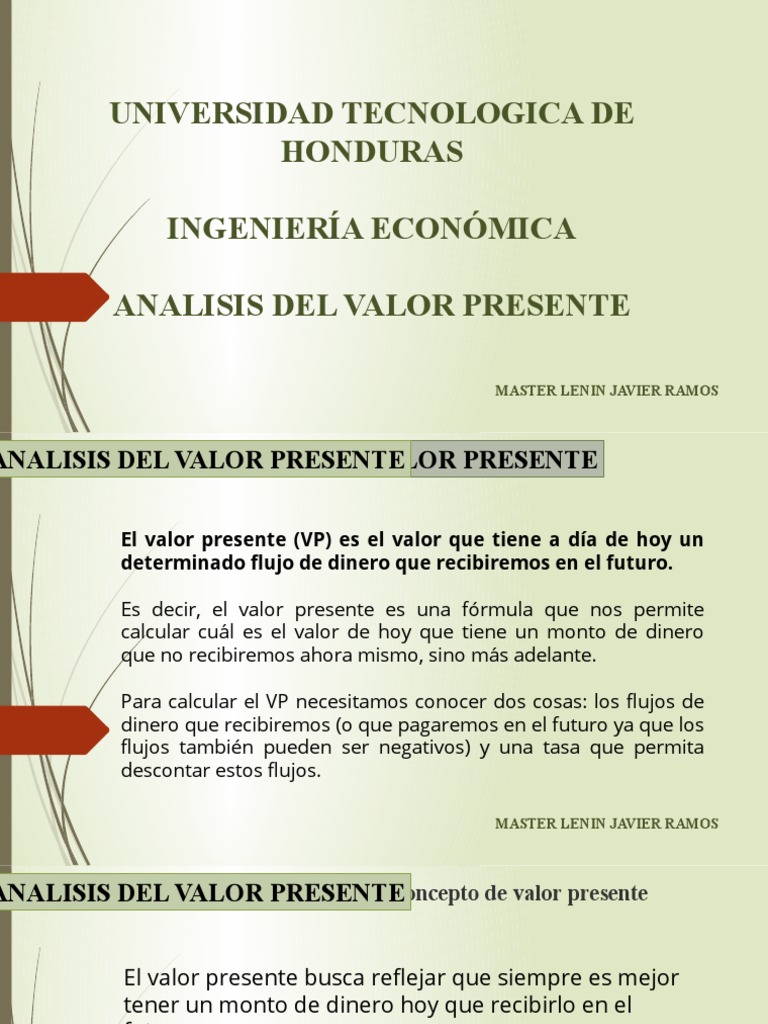 Cap.4.analisis Del Valor Presente | PDF | Presupuesto | Economias