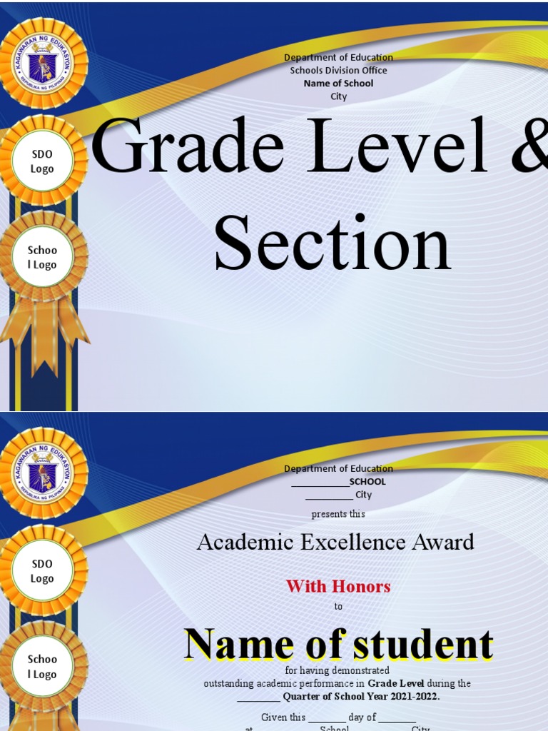 Grade Level & Section: SDO Logo | PDF