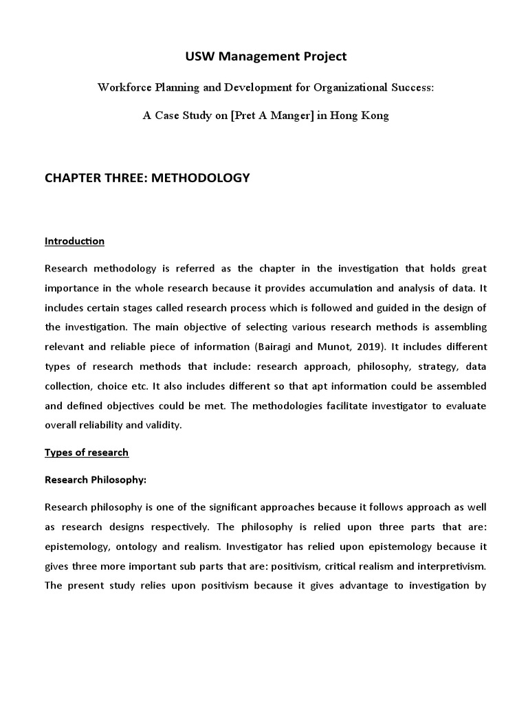 Methodology for Workforce Planning Study | PDF | Sampling (Statistics ...