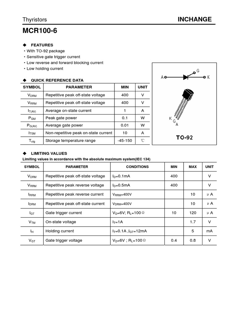 Datasheet - HK mcr100-6 4292564 | PDF