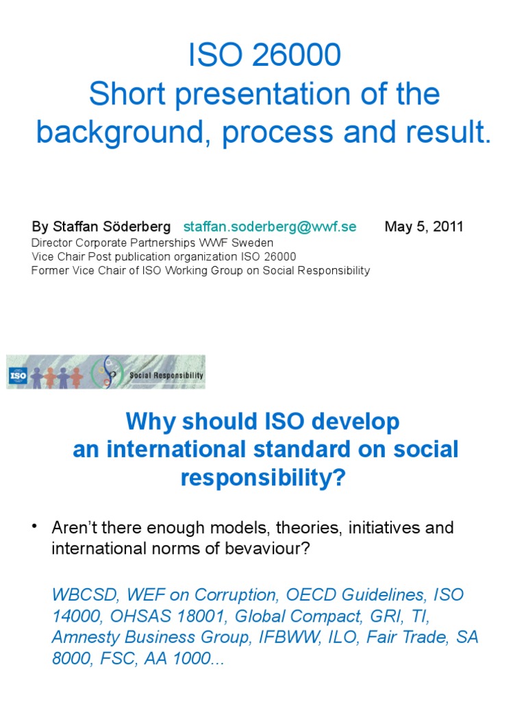 ISO 26000 Basics | PDF | International Organization For Standardization ...