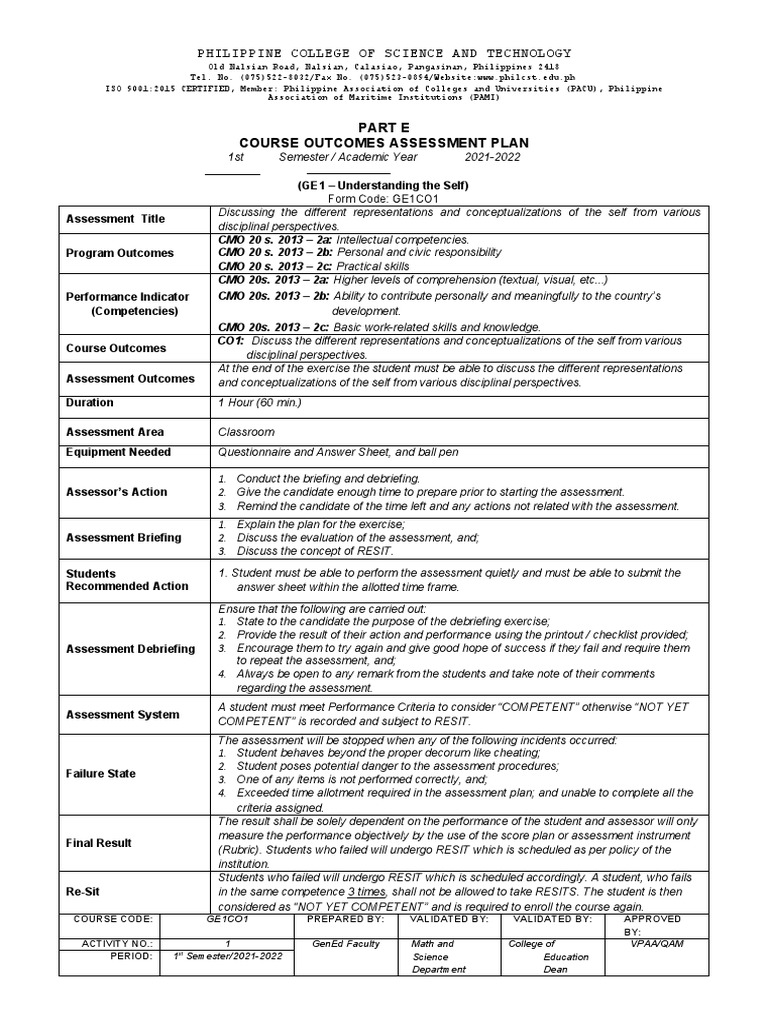 Gemini AI Course Assessment Plan | PDF | Learning | Cognition