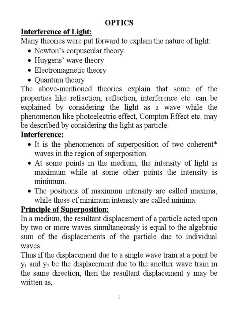 Unit2 Wave Optics | PDF | Diffraction | Coherence (Physics)