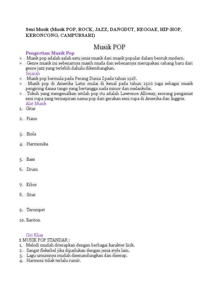 Jenis Jenis Musik | PDF