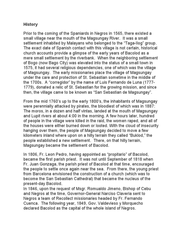 History of Bacolod | PDF