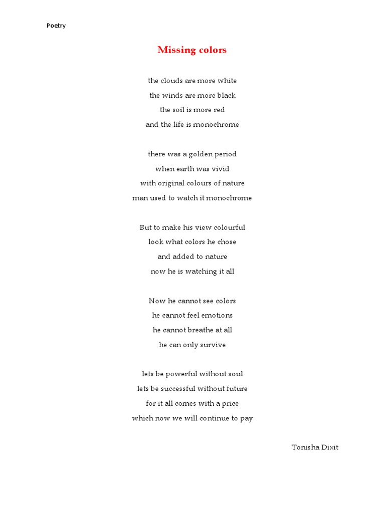 Missing Colors | PDF