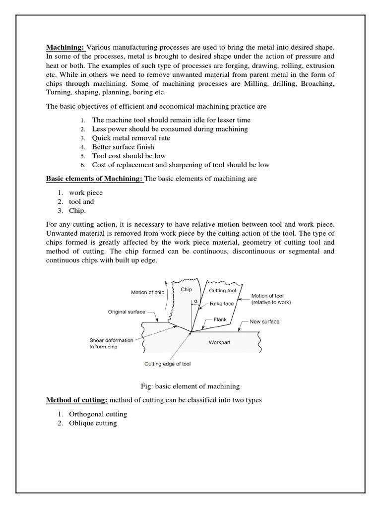MCMT Unit 1 | PDF | Machining | Oil