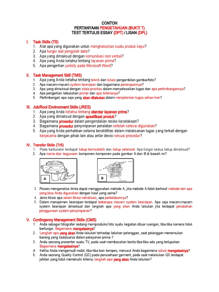 8 Contoh Pertanyaan Essay Lisan | PDF