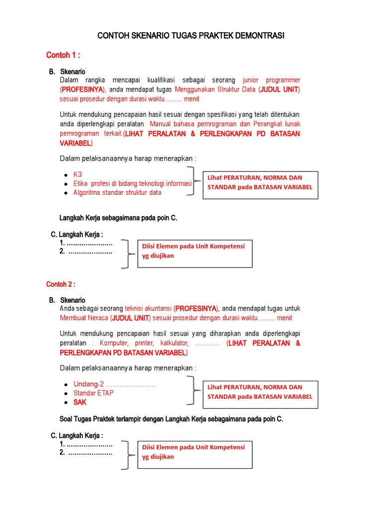 7 Contoh Skenario Praktek | PDF