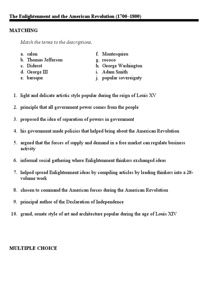 WH Gr12 Booklet 1st Semester | PDF | Age Of Enlightenment | French ...