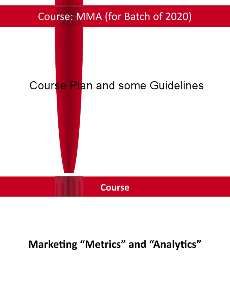 Session 1-2 - 1. Course Plan - Mma 2022 Batch | PDF