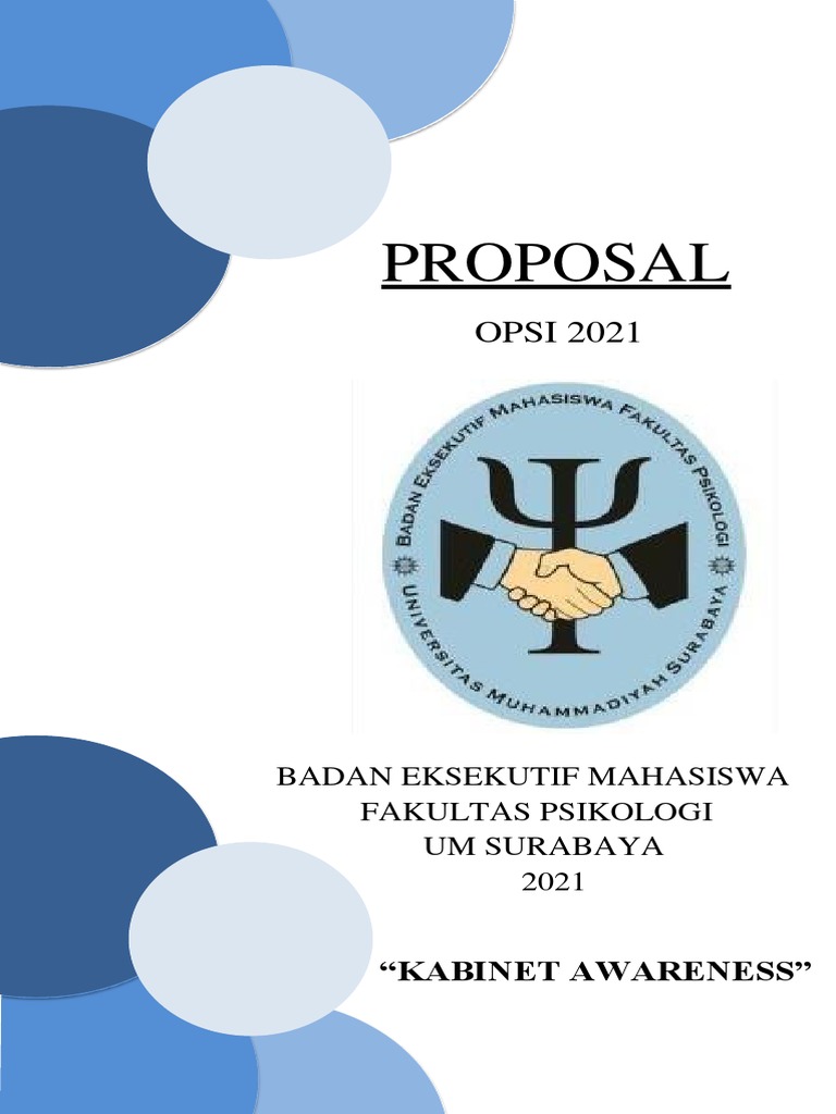 Proposal Kegiatan OPSI 2021 Fakultas Psikologi | PDF | Karier ...