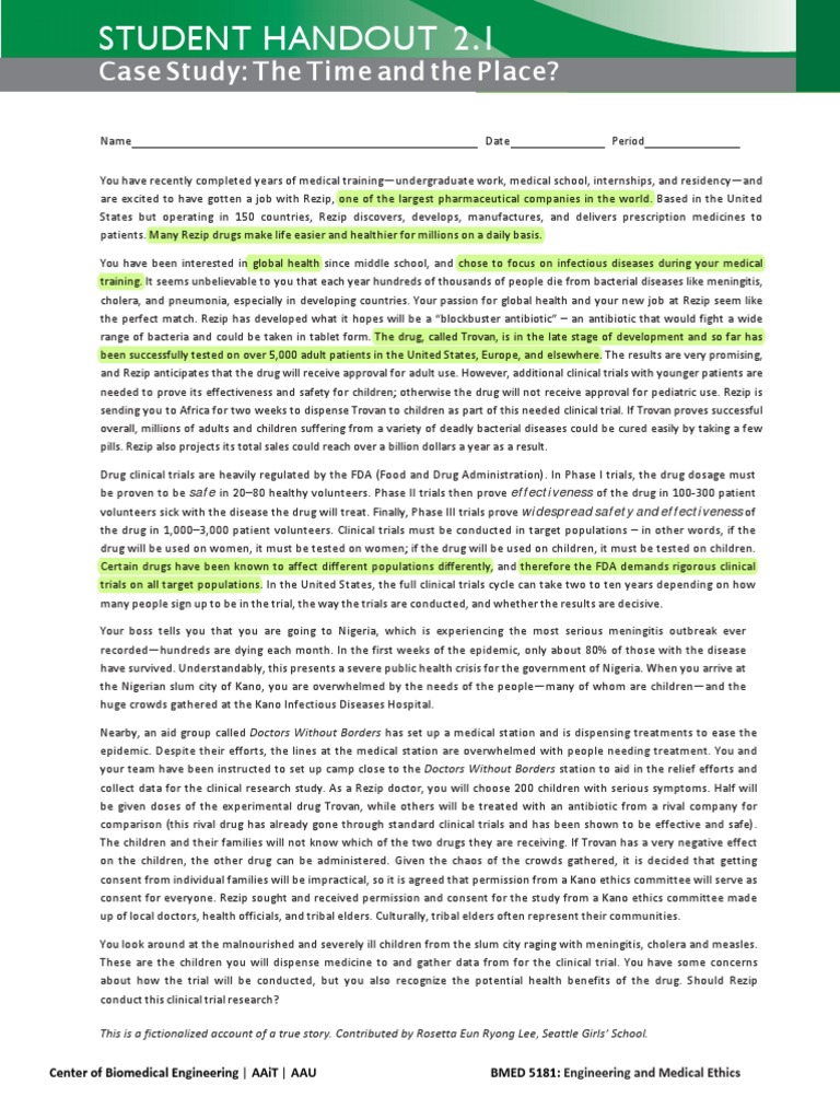 Hand Out - 2 Case Study + Elements of Strong Justification | PDF ...