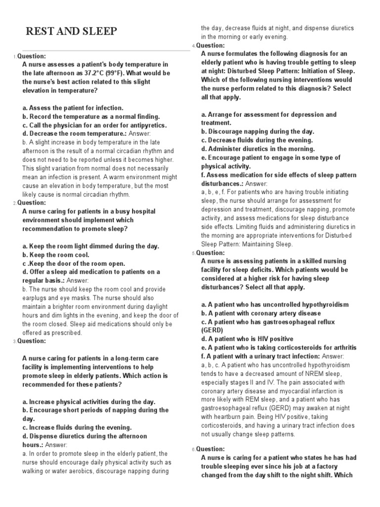 Rest and Sleep | PDF | Sleep | Rapid Eye Movement Sleep